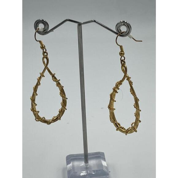 Impulse | Jewelry | Vintage 8s Impulse Gold Tone Teardrop Wire Wrap ...